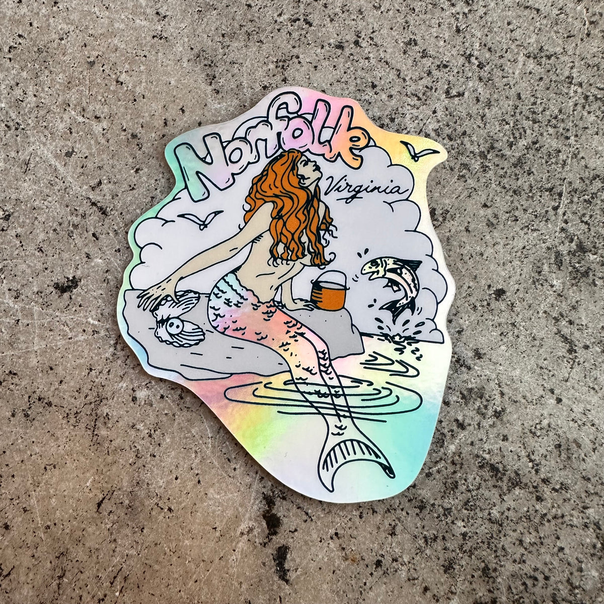 80s Norfolk Mermaid Sticker – Prince Ink