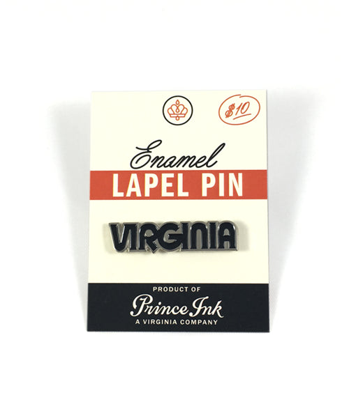 Virginia Enamel Pin - Silver – Prince Ink